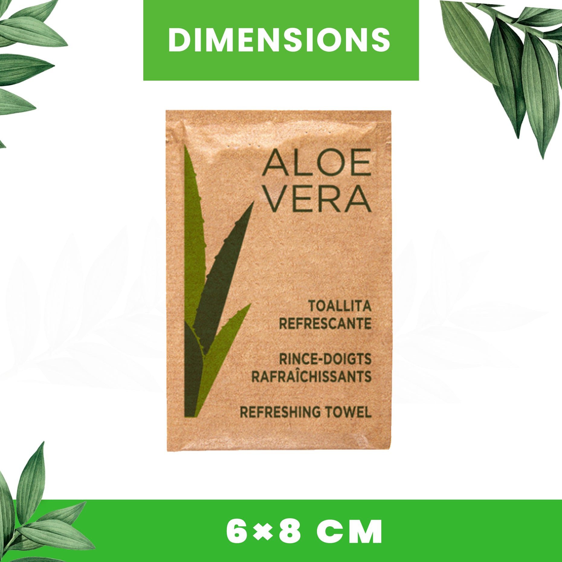 Aloe Vera Hand Wipes | Individually Wrapped 6x8cm | Professional Servi ...
