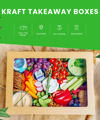 Platter Box with Window 38.5x26x8.5cm | Professional Catering Box | Di ...