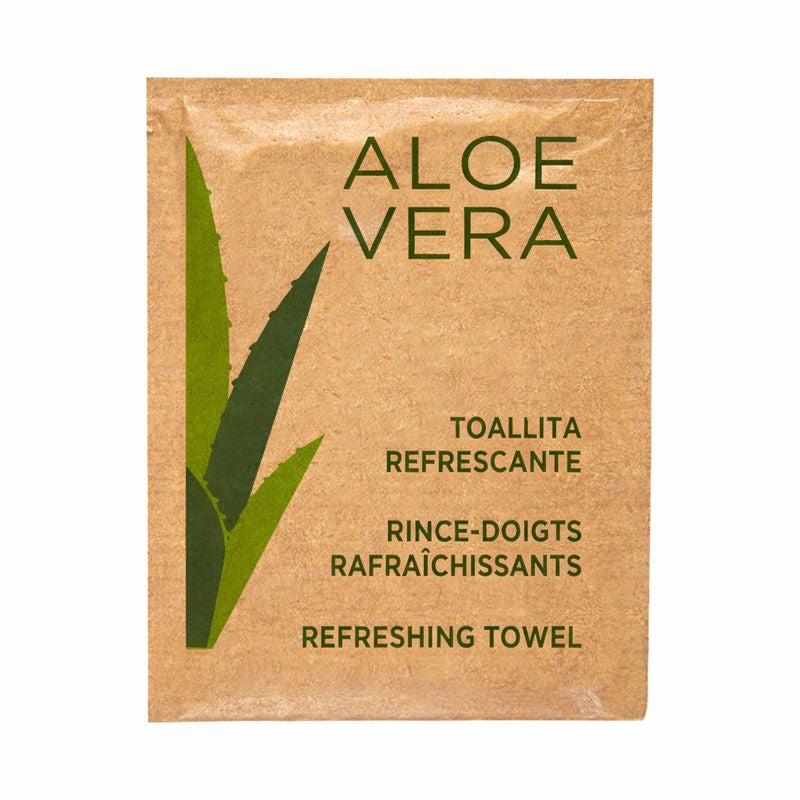 Aloe Vera Hand Wipes | Individually Wrapped 6x8cm | Professional Servi ...