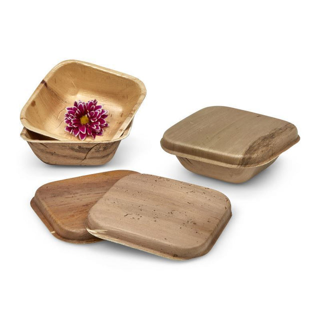 Square Palm Leaf Bowls with Lid | Eco-Friendly Food Containers | Susta ...