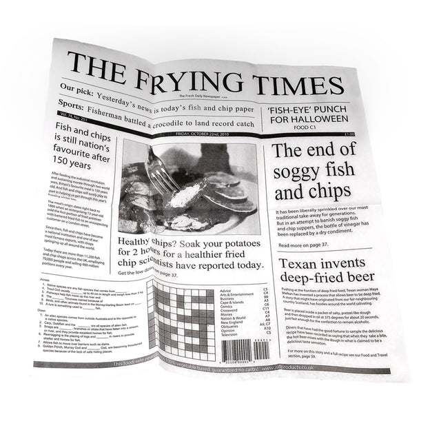 Newspaper Print Greaseproof Paper | Vintage Style Food Wrap – Canape King
