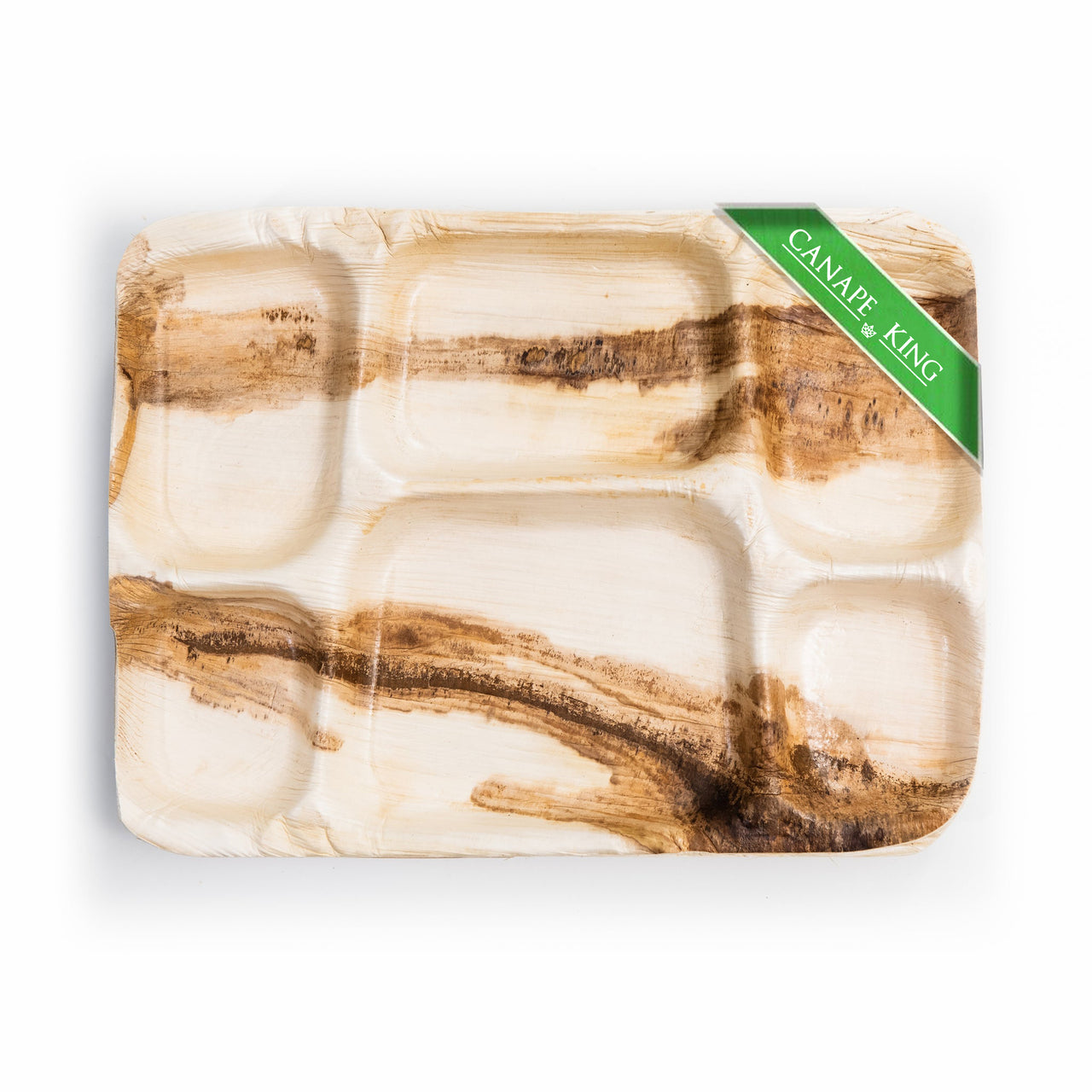 Rectangular Palm Leaf Thali Plates | Eco-Friendly Indian-Style Compart ...